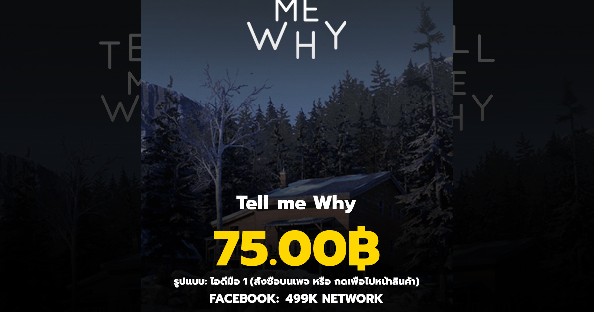 ไอดีเกม Tell me Why มือ 1 ของแท้ Steam ราคา 75฿ ชำระ Truewallet / พร้อม ...